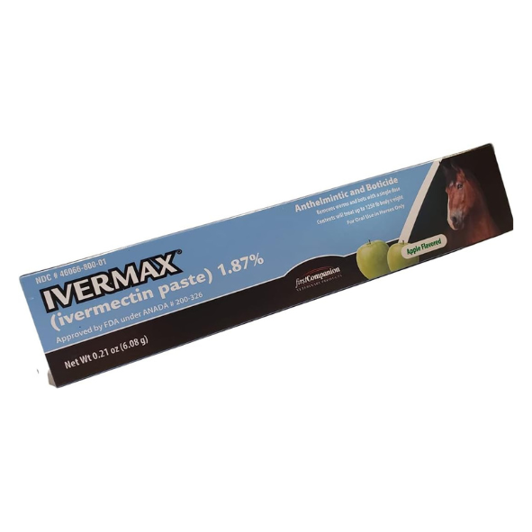 Ivermax Apple Flavored Ivermectin Equine Paste Dewormer - 2 Pack ...